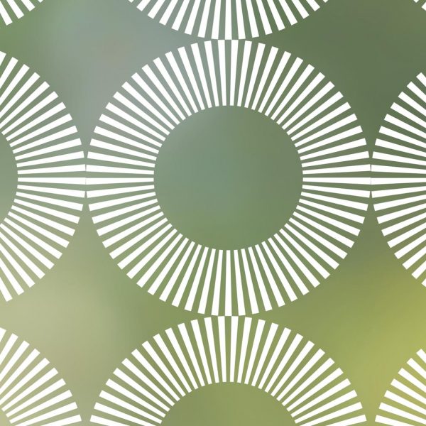 Radial Round Patterned Frosted Privacy Window Film | Modern Window Film